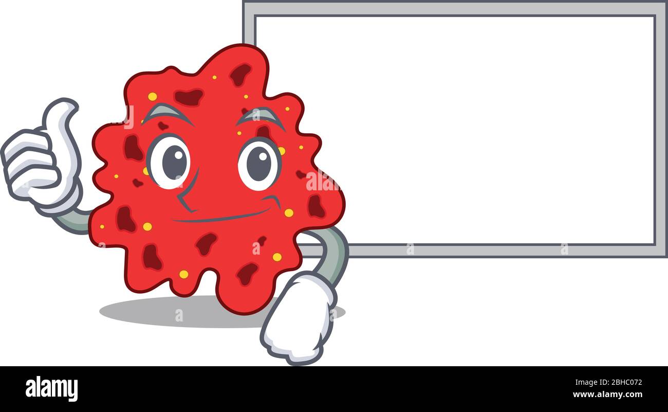 Humorous streptococcus pneumoniae cartoon design Thumbs up bring a ...