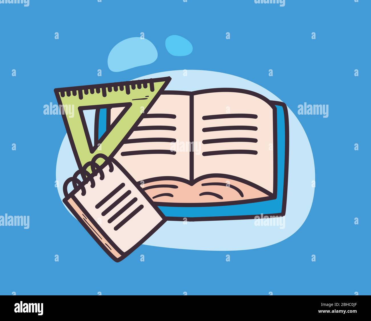 Book notebook and ruler design, Creativity artk theme Vector ...