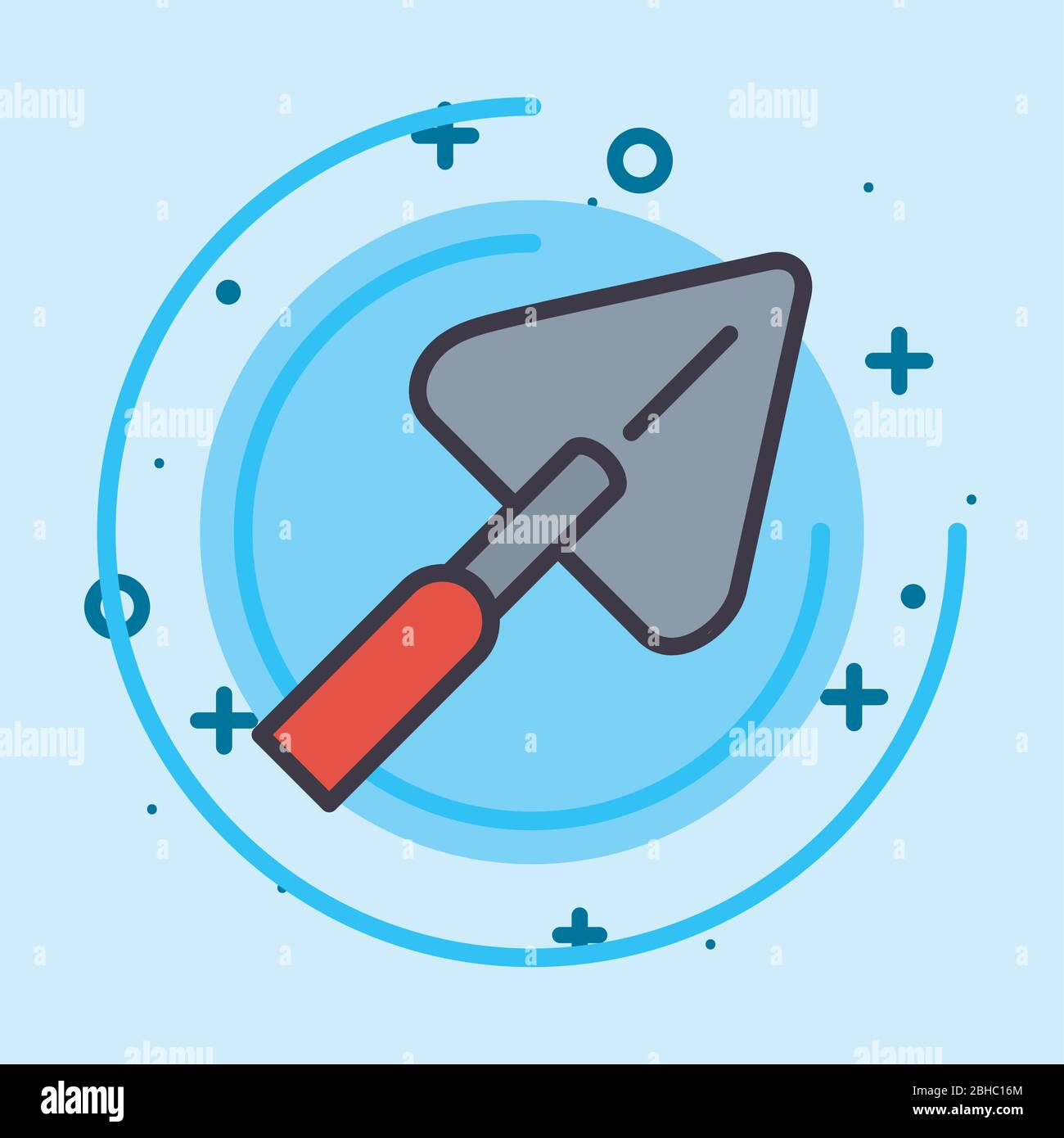 Metal spatula design of Construction working maintenance workshop ...