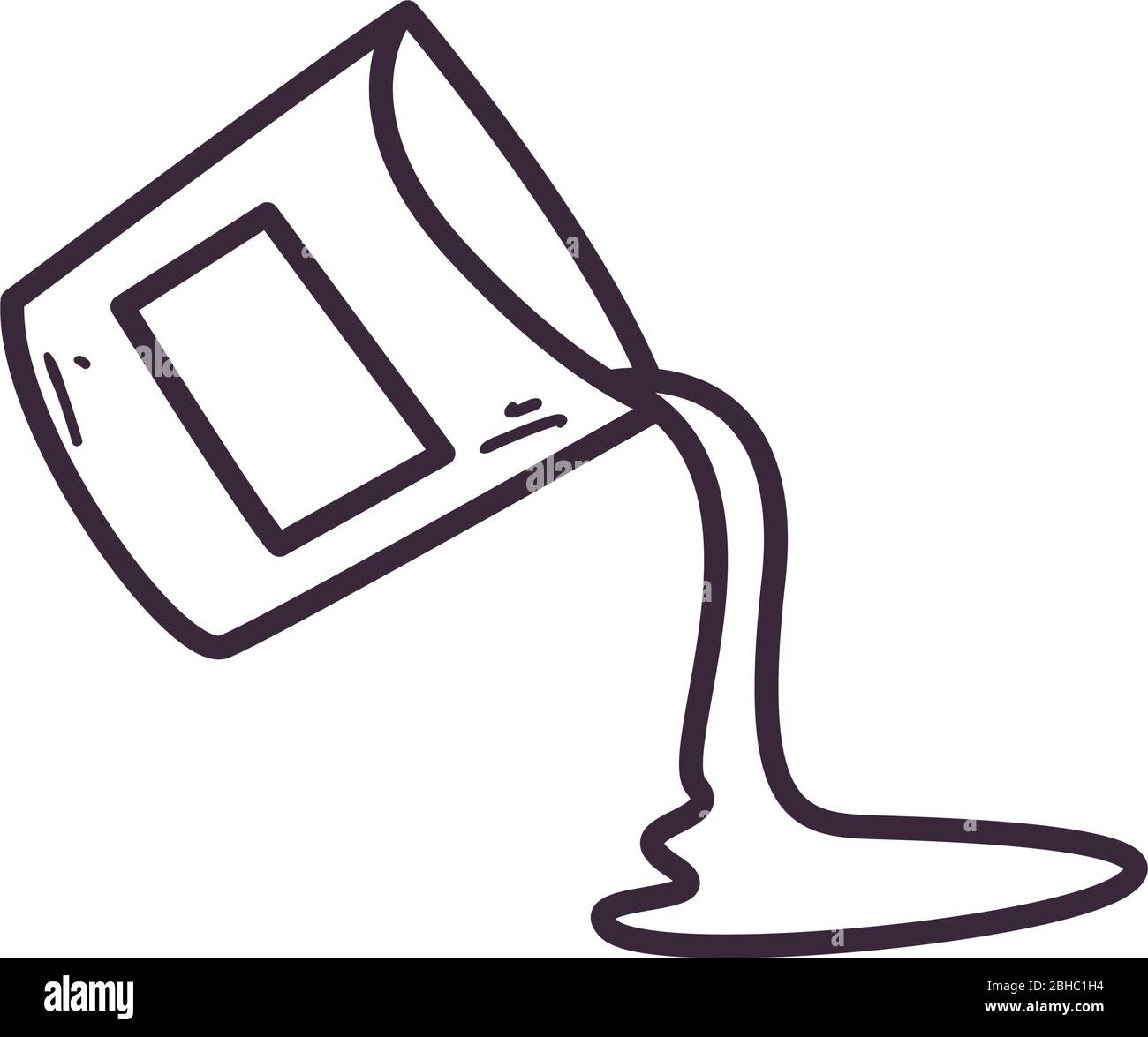 Paint bucket line style icon design, Art creativity school abstract and ...