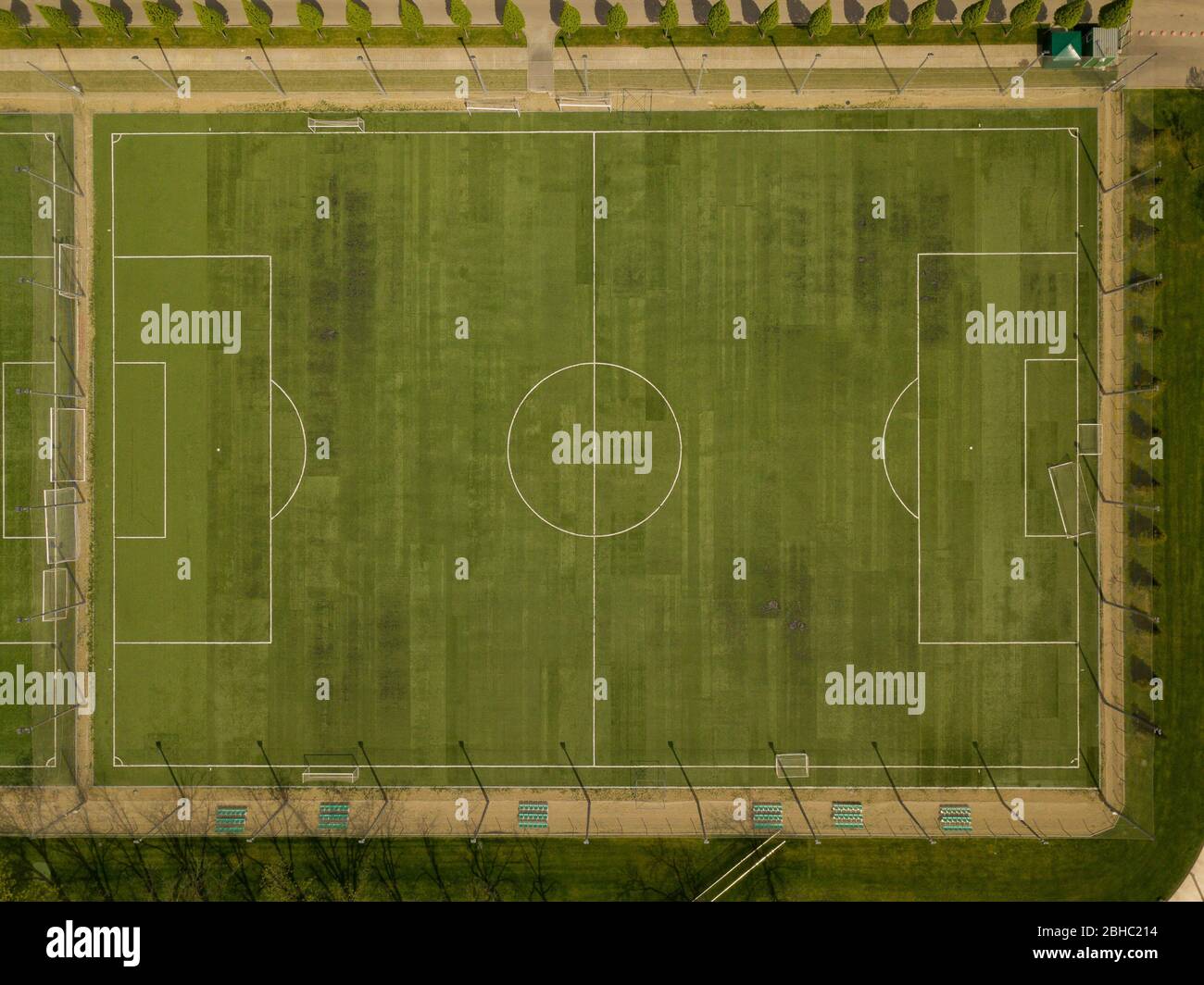 Top view of soccer field, football field Stock Photo - Alamy