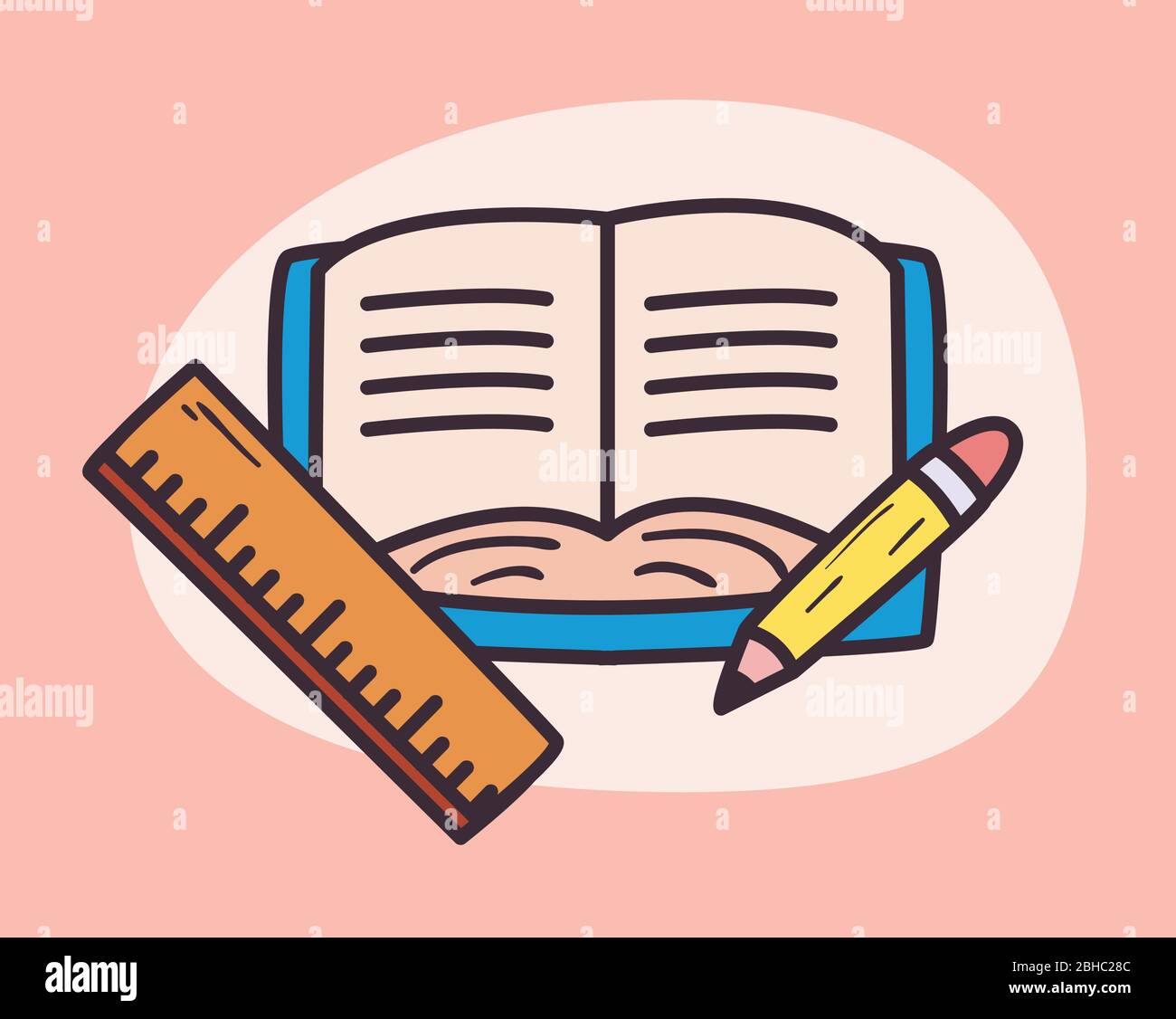 Book ruler and pencil design, Creativity artk theme Vector illustration ... Book ruler and pencil design, Creativity artk theme Vector illustration ...