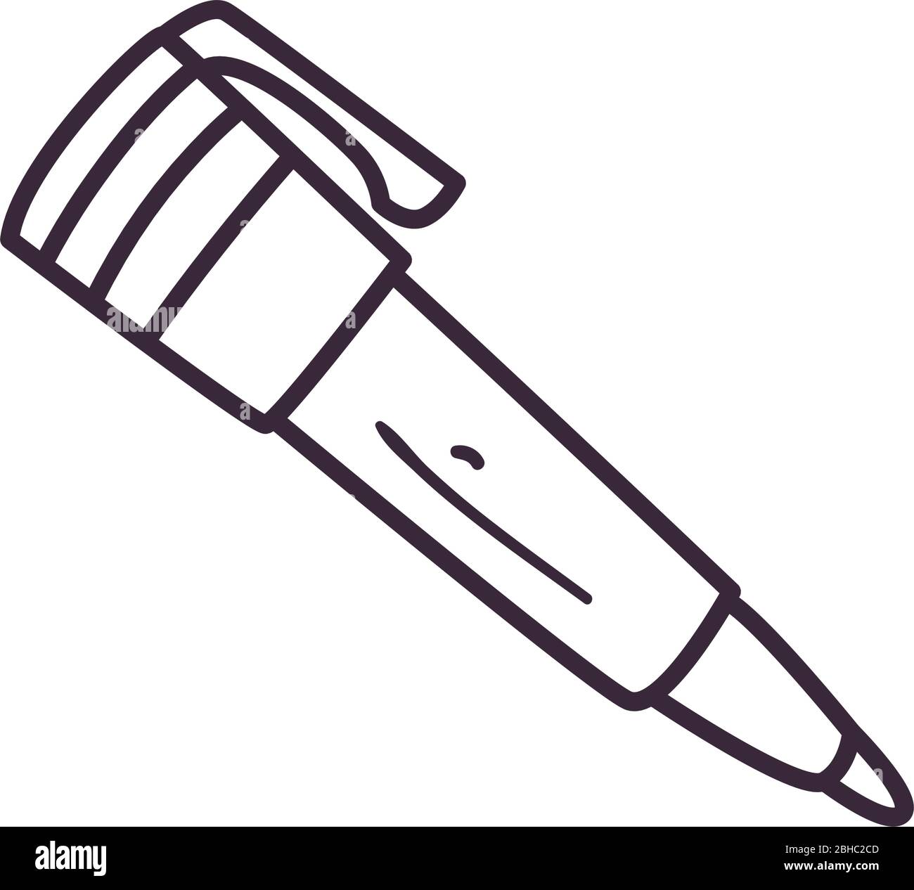 Pen line style icon design, Tool draw art and learn theme Vector ...