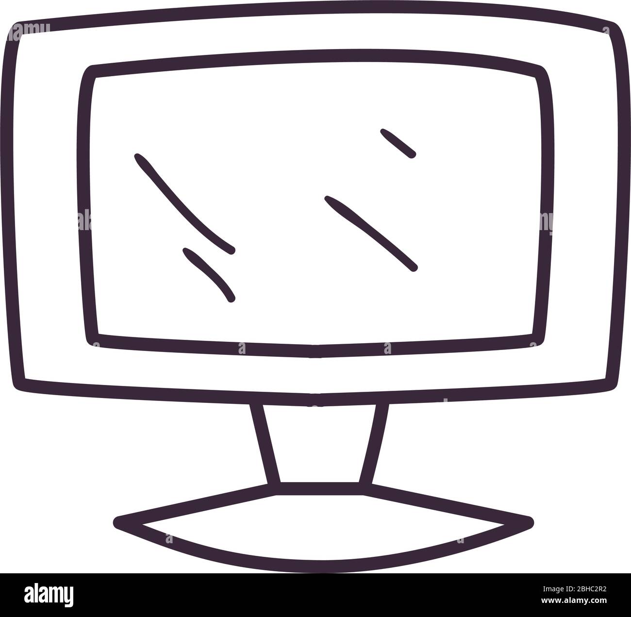 Computer line style icon design, Digital technology internet web and ...