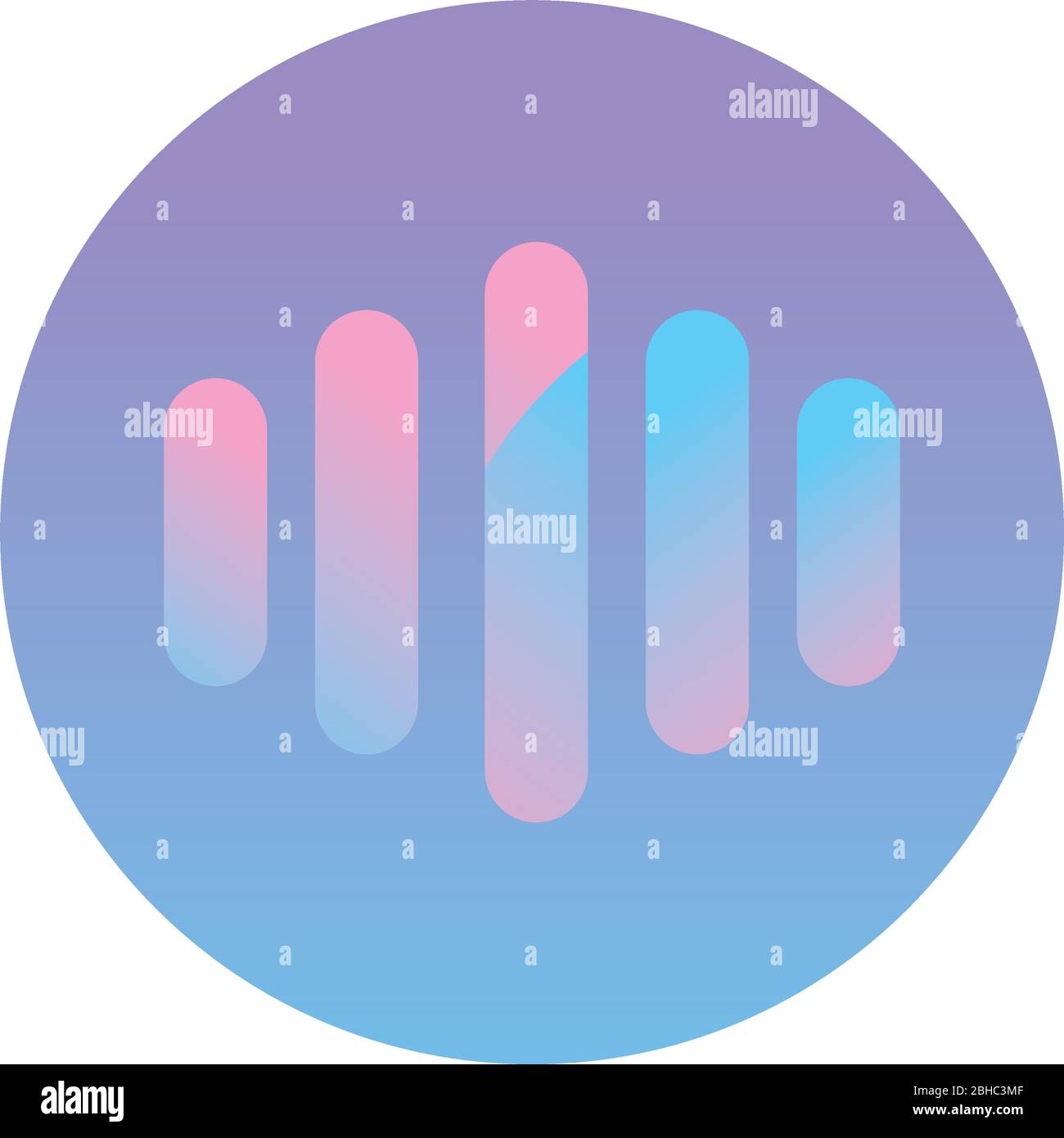 wave gradient style icon design, Music sound melody musical song art ...