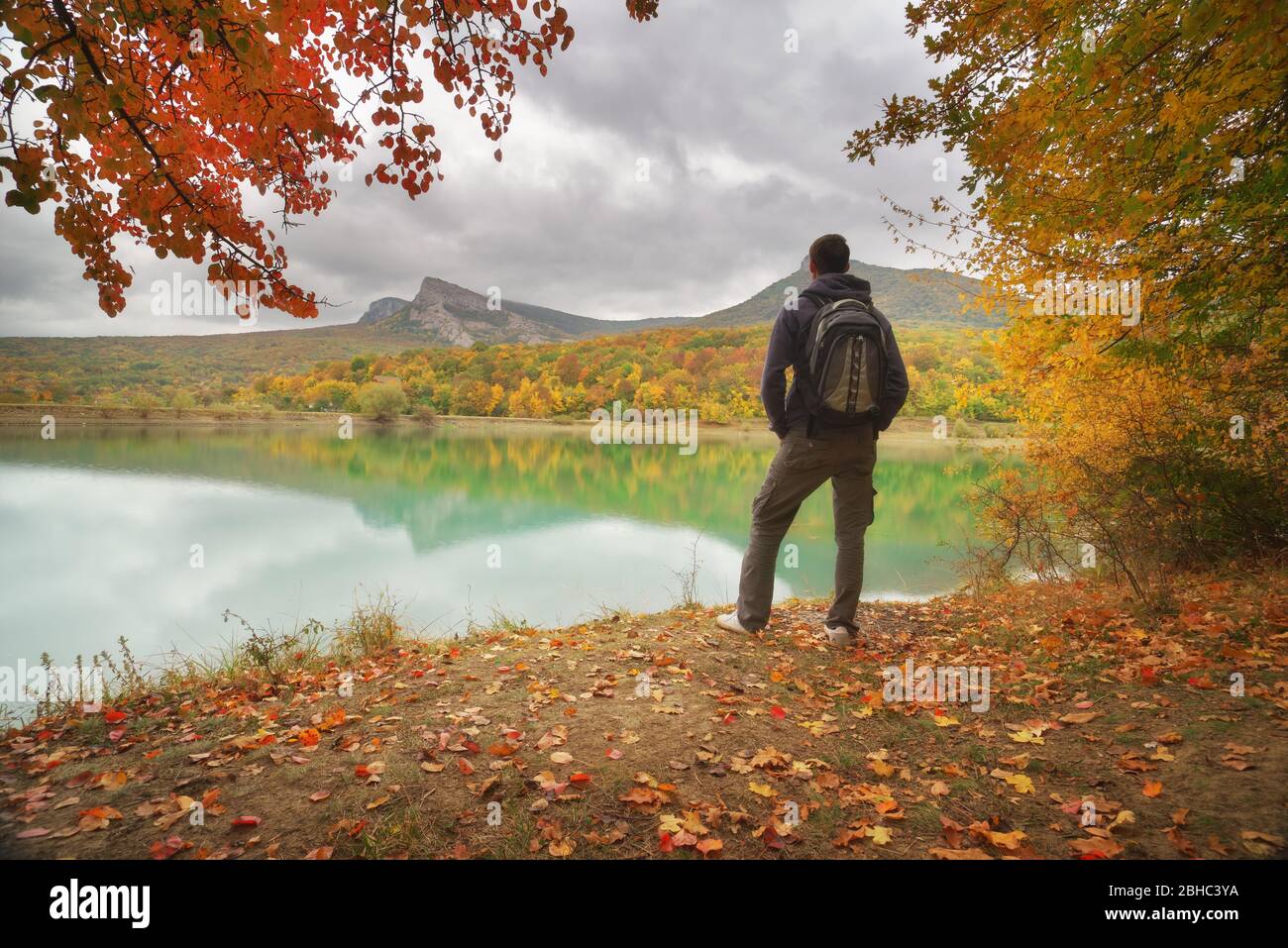 Man Alone In Nature