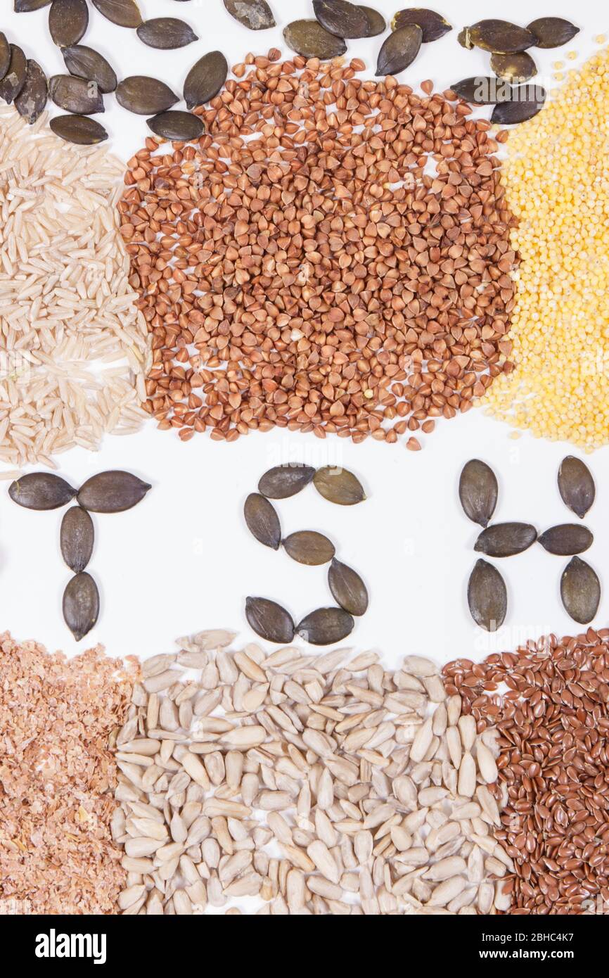 Inscription TSH with products and ingredients as best food for healthy ...