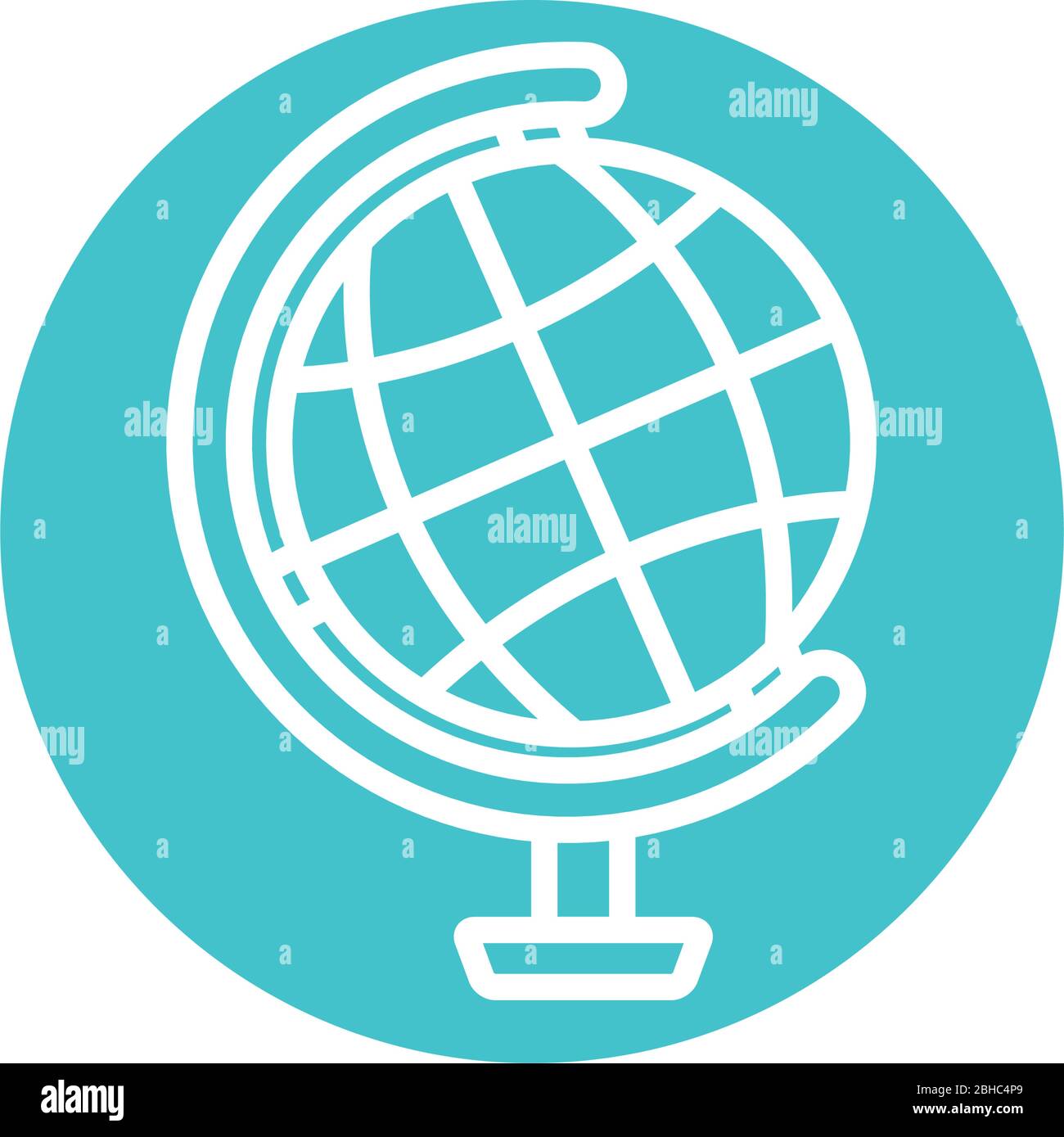 geography tool icon over white background, line block style, vector ...