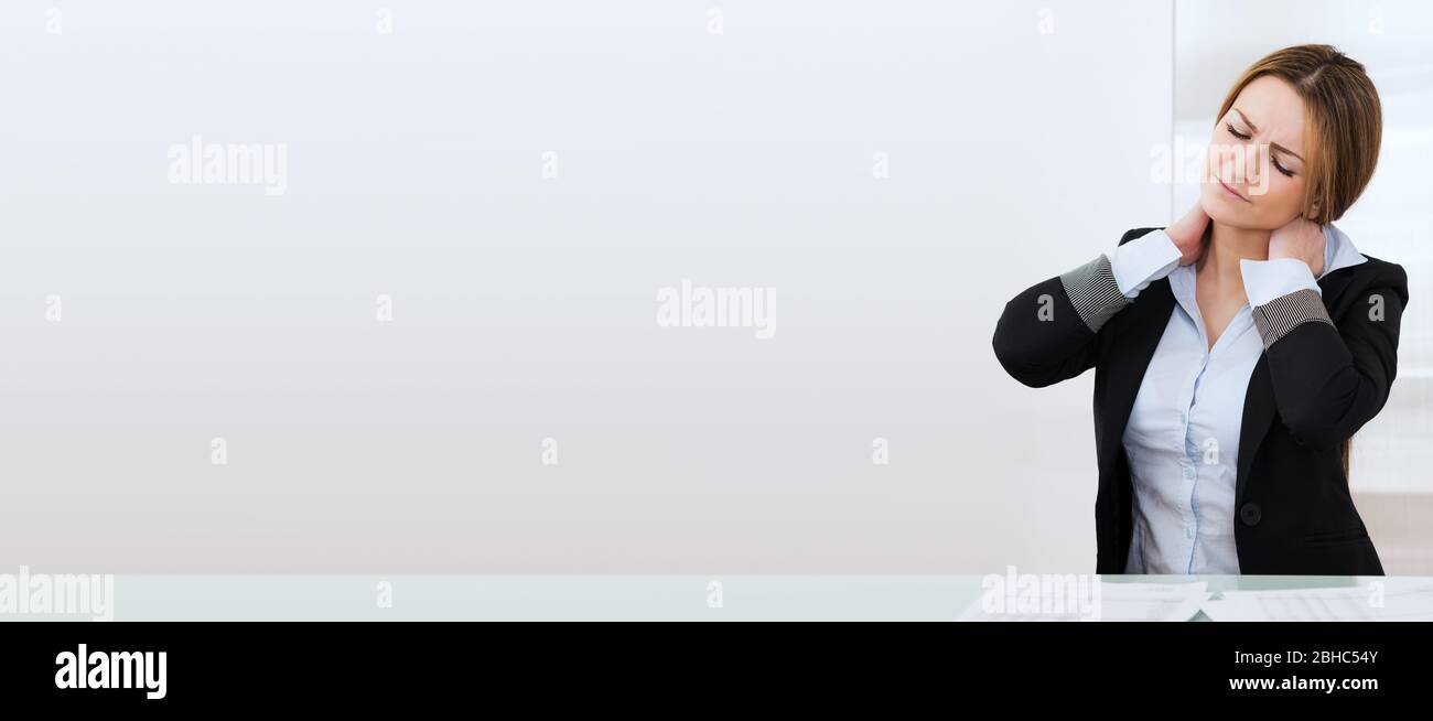 Woman pain in cervical hi-res stock photography and images - Alamy