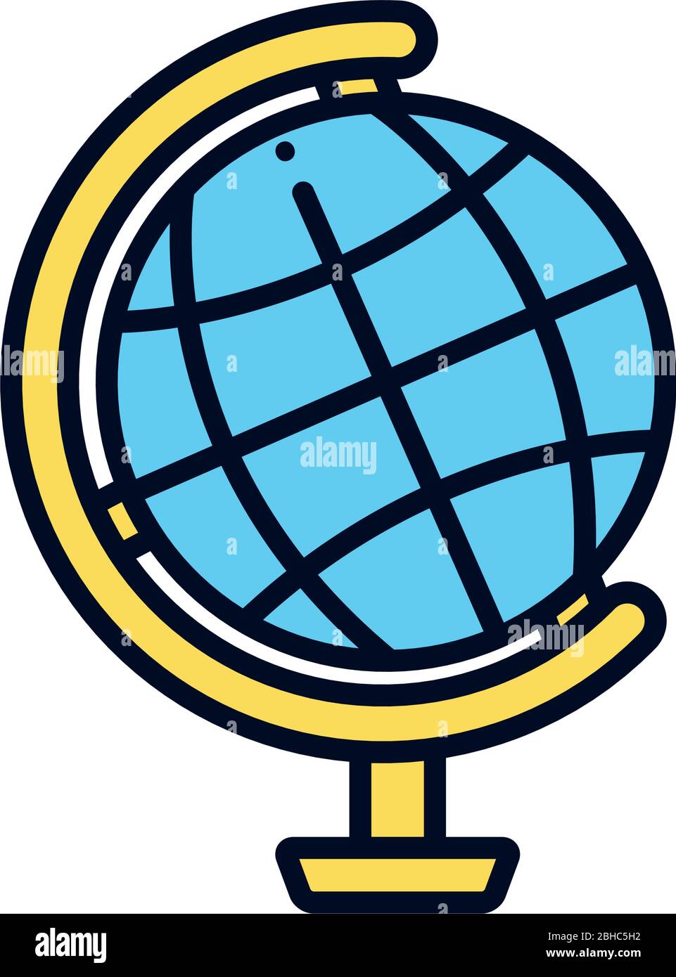 geography tool icon over white background, color line style, vector ...