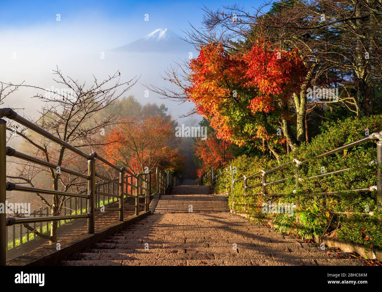 Stairway to Mt. Fuji Fujiyoshida, Japan Stock Photo - Alamy