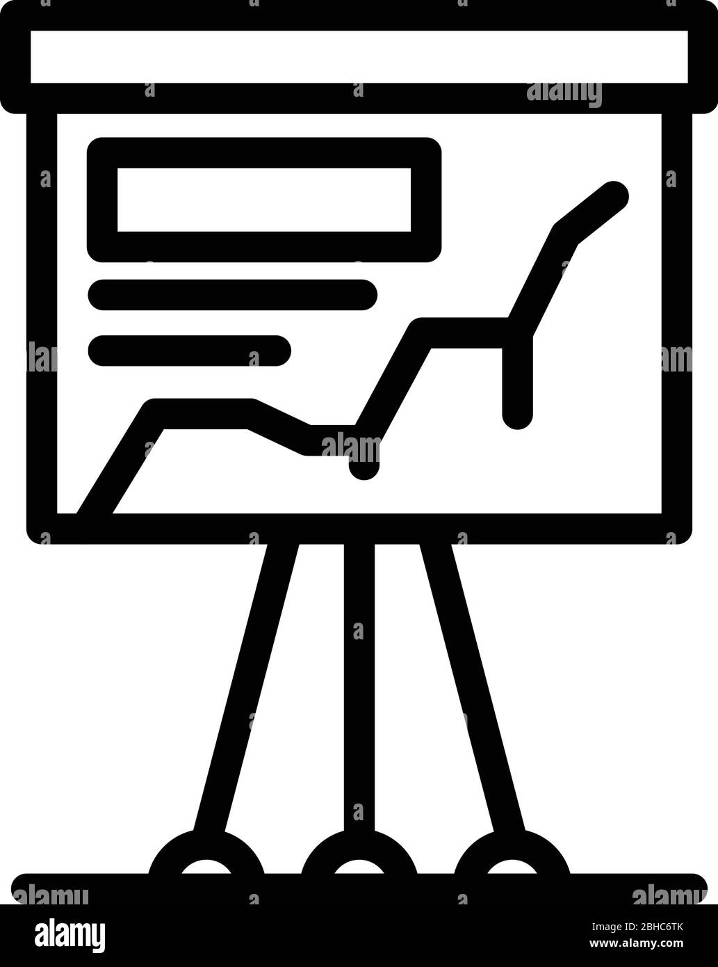 Flip chart and graph icon, outline style Stock Vector Image & Art - Alamy