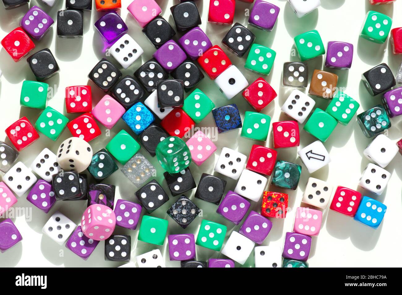 Playing a game with dice. Rolling the dice concept for business risk ...