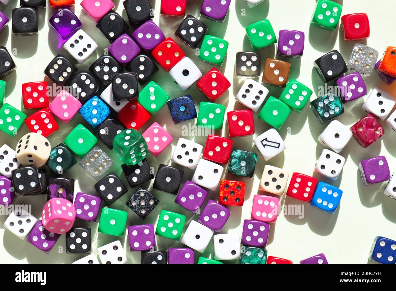 Playing a game with dice. Rolling the dice concept for business risk ...