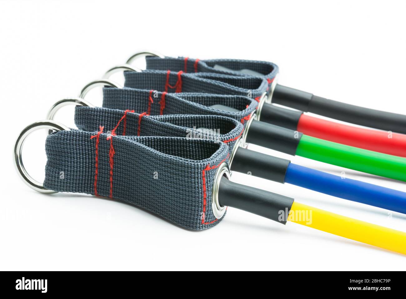 Colorful resistance bands isolated on the white background Stock Photo ...