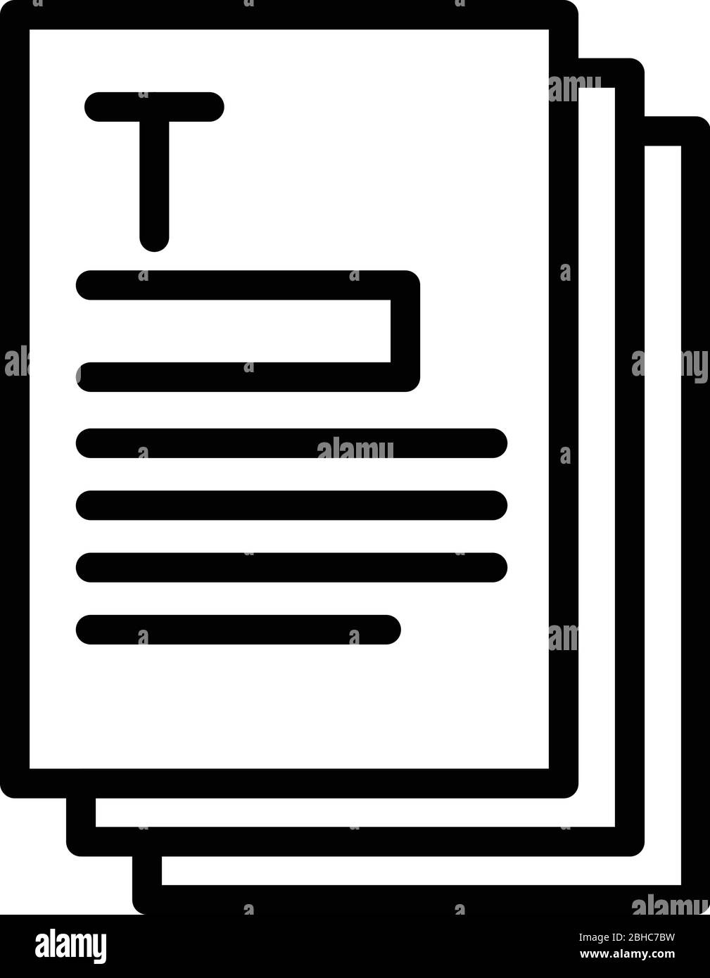 Text documents icon, outline style Stock Vector Image & Art - Alamy