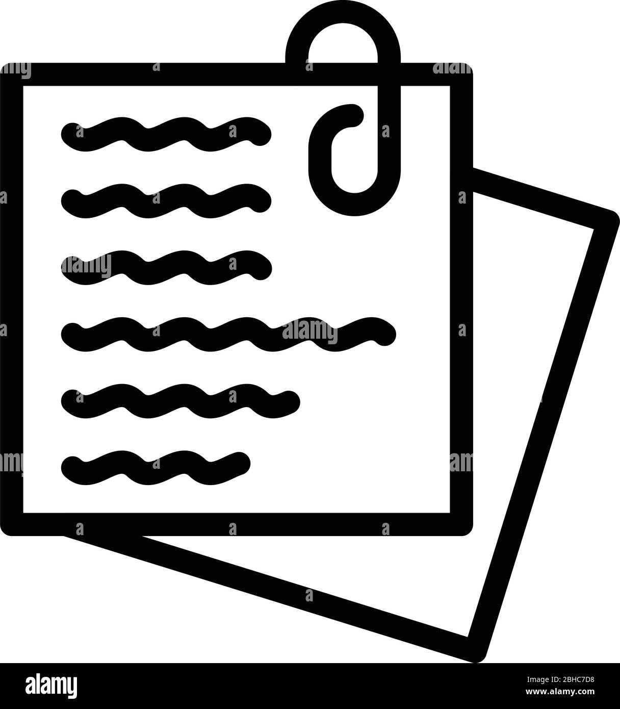 Paper clip notes icon, outline style Stock Vector Image & Art - Alamy
