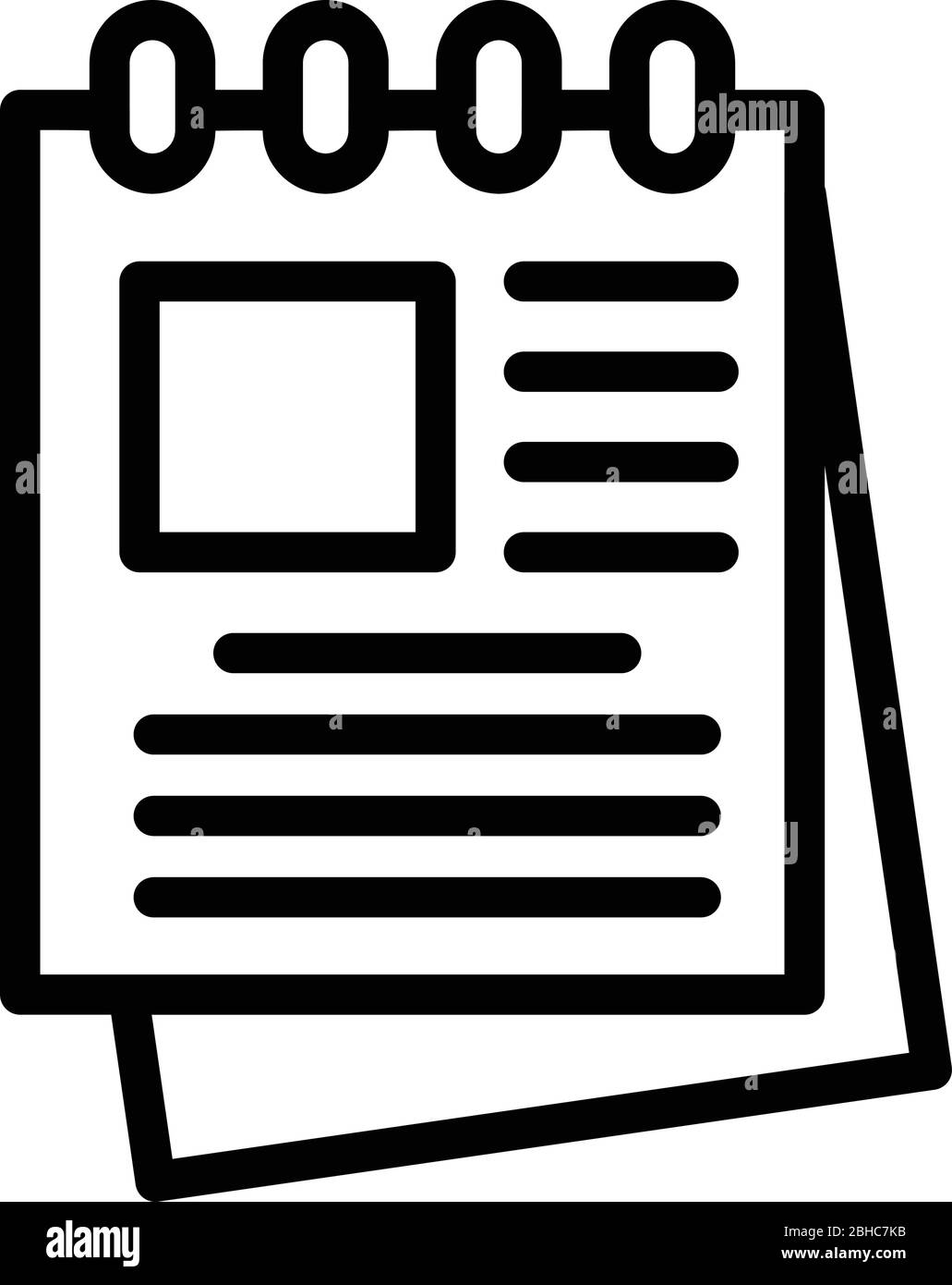 Notes in notepad icon, outline style Stock Vector Image & Art - Alamy