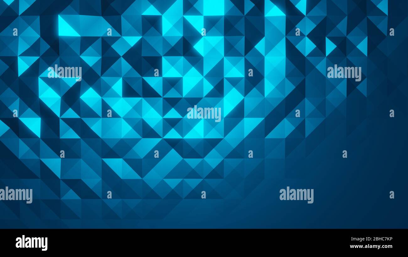 abstract blue shape color background on 3d render polygon background ...