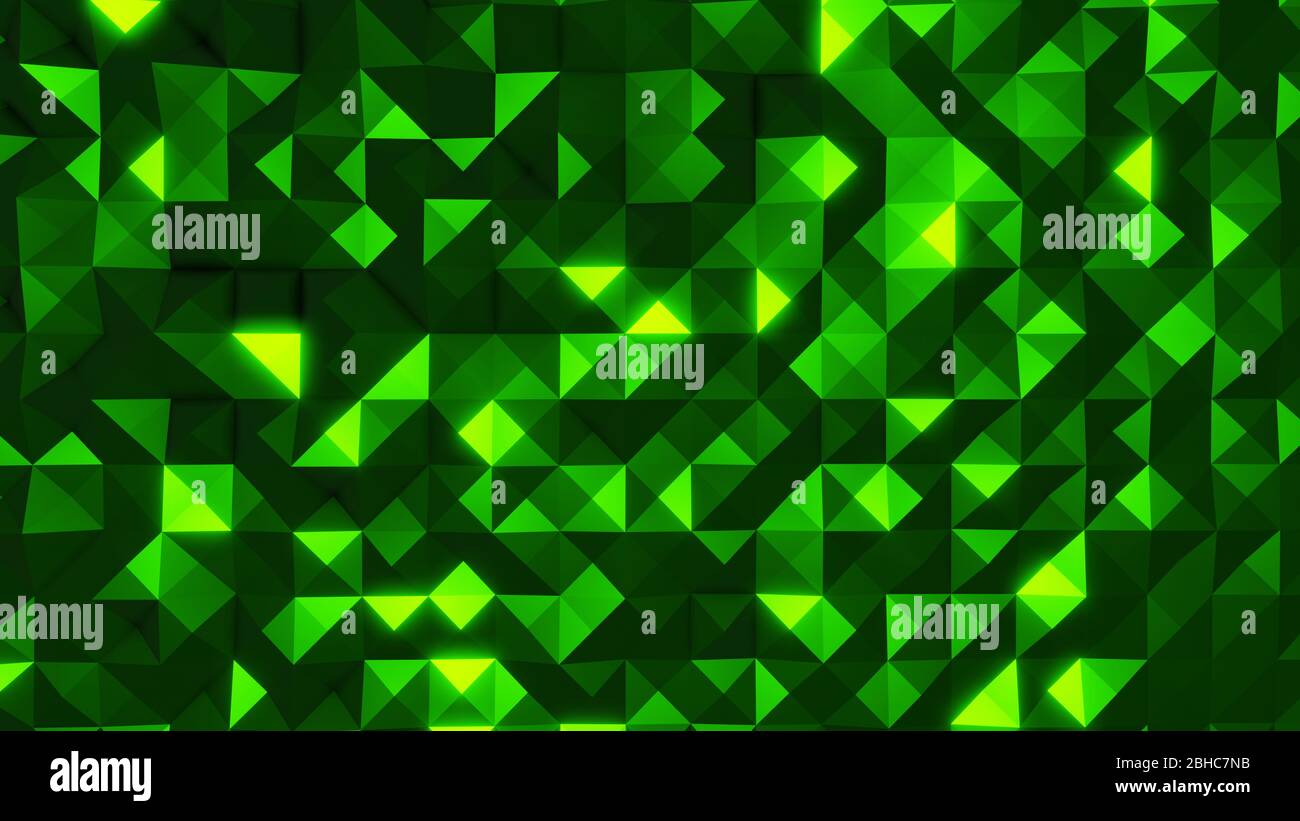 abstract green shape color background on 3d render polygon background ...