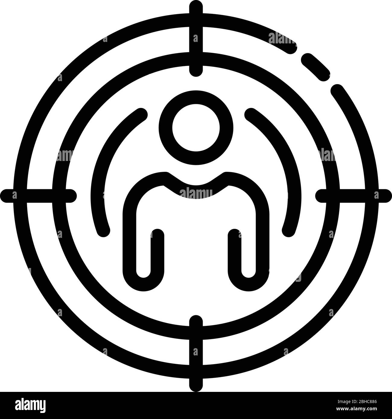 People target glyph icon Black and White Stock Photos & Images - Alamy