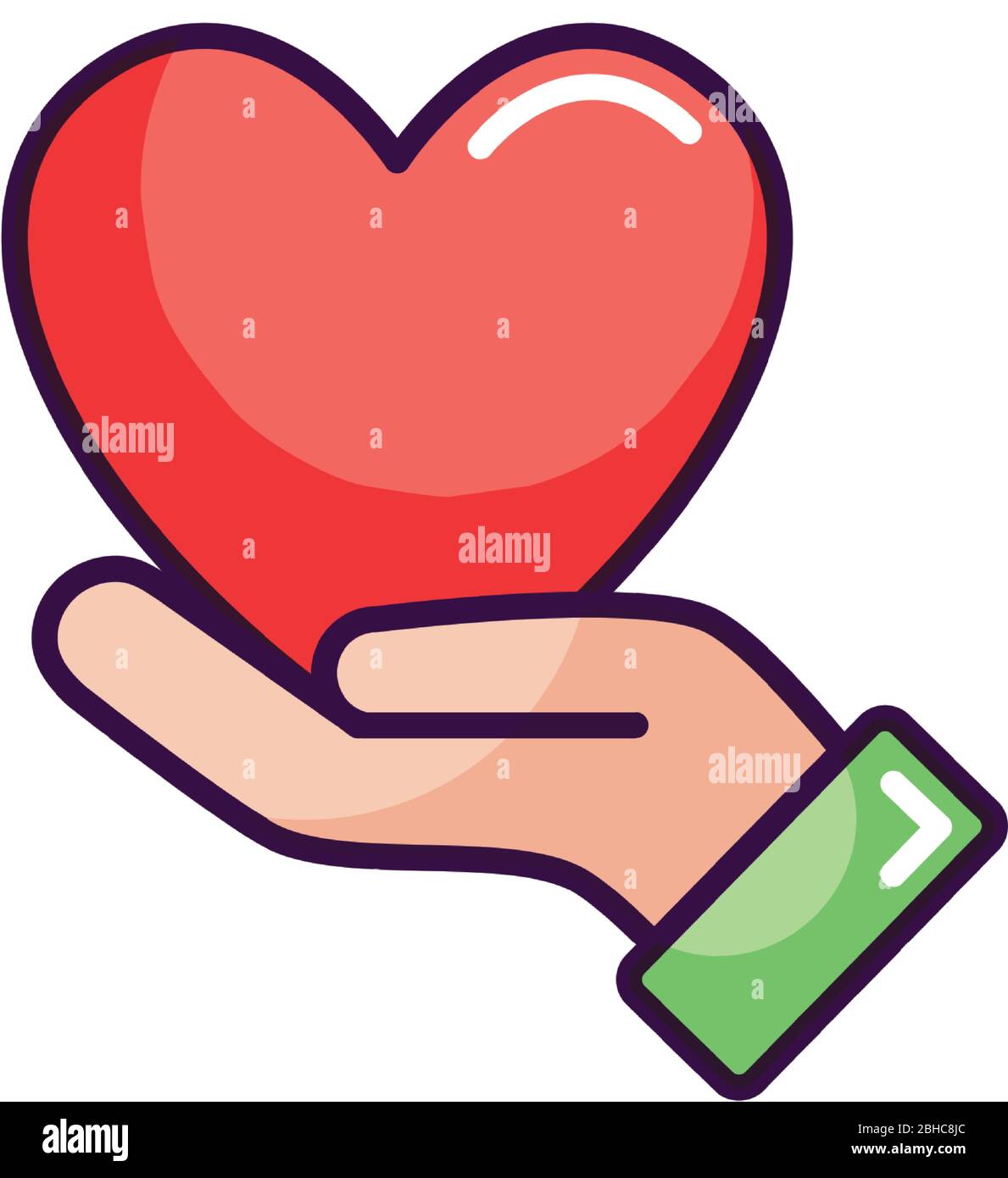 Holding hand over heart Cut Out Stock Images & Pictures - Alamy