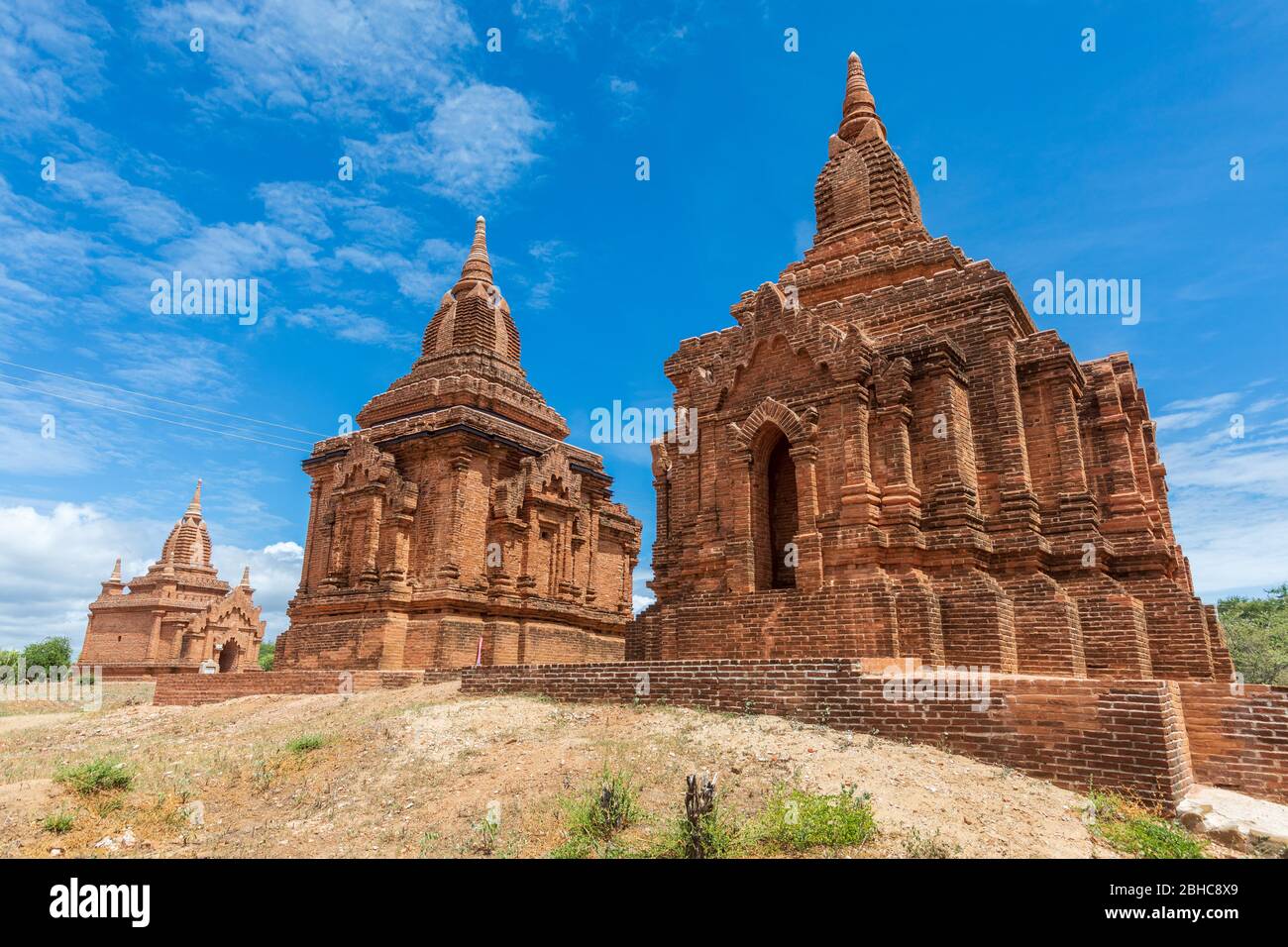 Buddhist pagoda temple. Bagan, Myanmar. Home of the largest and denset ...