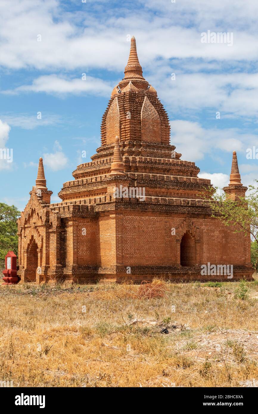 Buddhist pagoda temple. Bagan, Myanmar. Home of the largest and denset ...