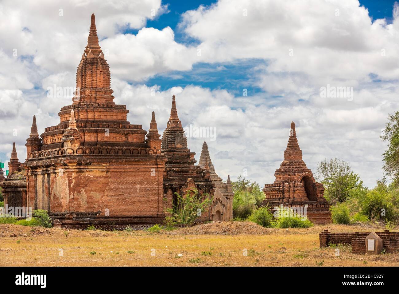 Buddhist pagoda temple. Bagan, Myanmar. Home of the largest and denset ...
