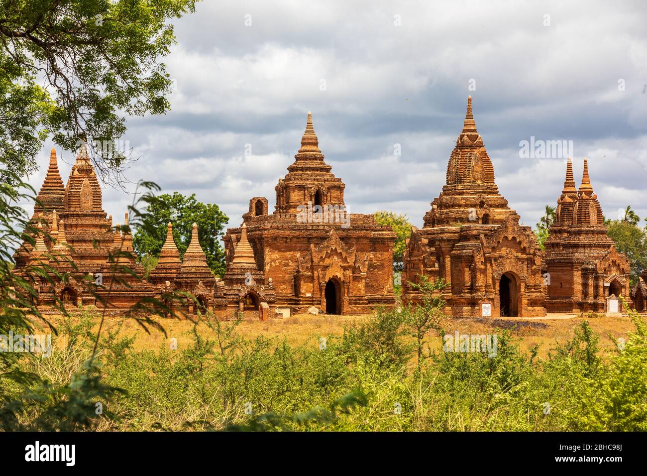 Buddhist pagoda temple. Bagan, Myanmar. Home of the largest and denset ...