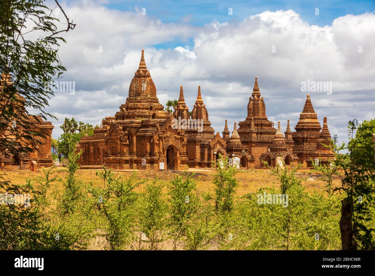 Buddhist pagoda temple. Bagan, Myanmar. Home of the largest and denset ...