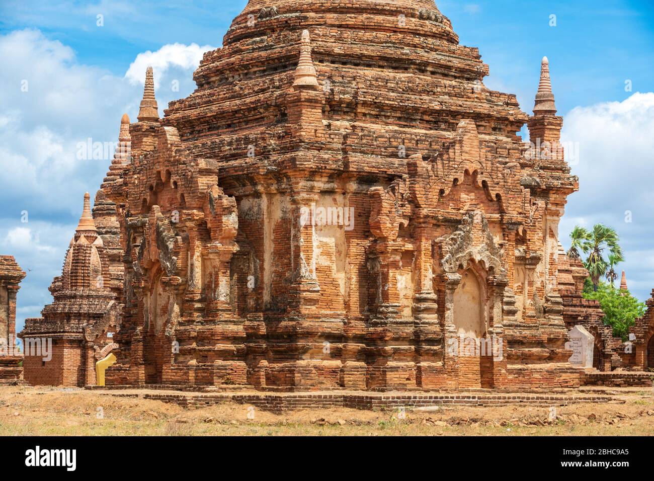 Buddhist pagoda temple. Bagan, Myanmar. Home of the largest and denset ...