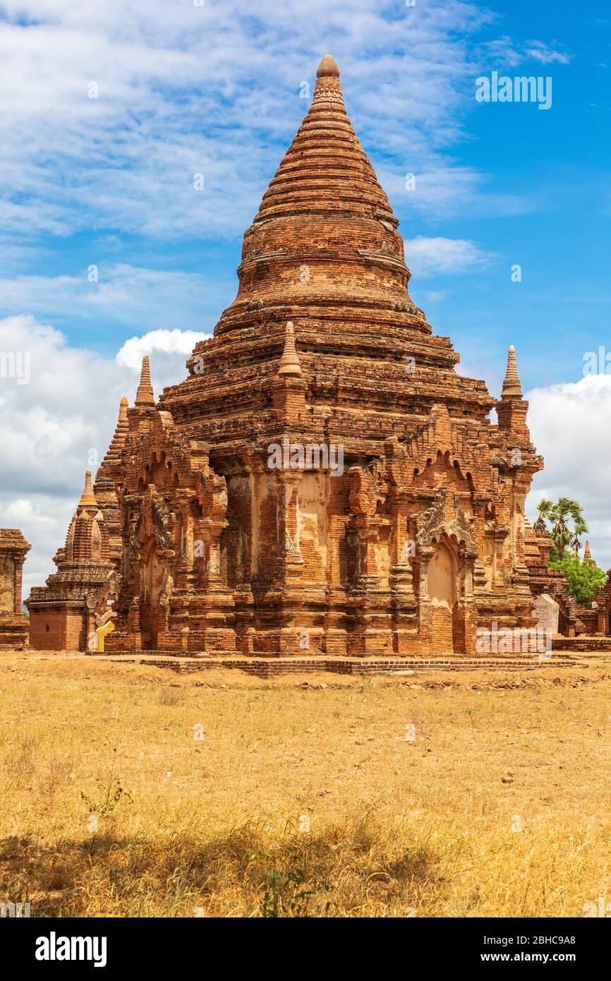 Buddhist pagoda temple. Bagan, Myanmar. Home of the largest and denset ...