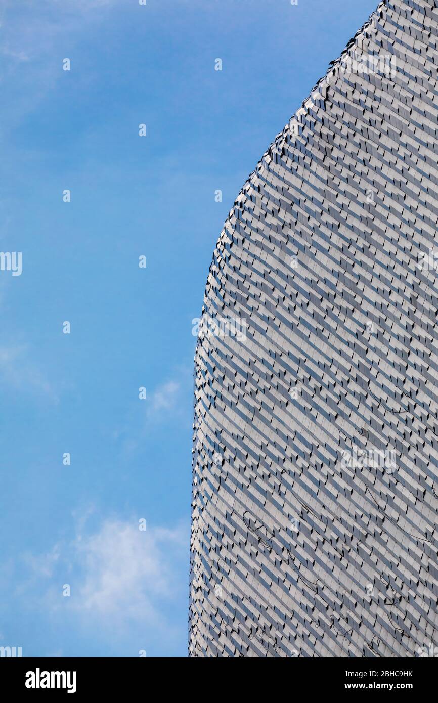 Skyscraper profile of a skyscraper wall background with repeated ...