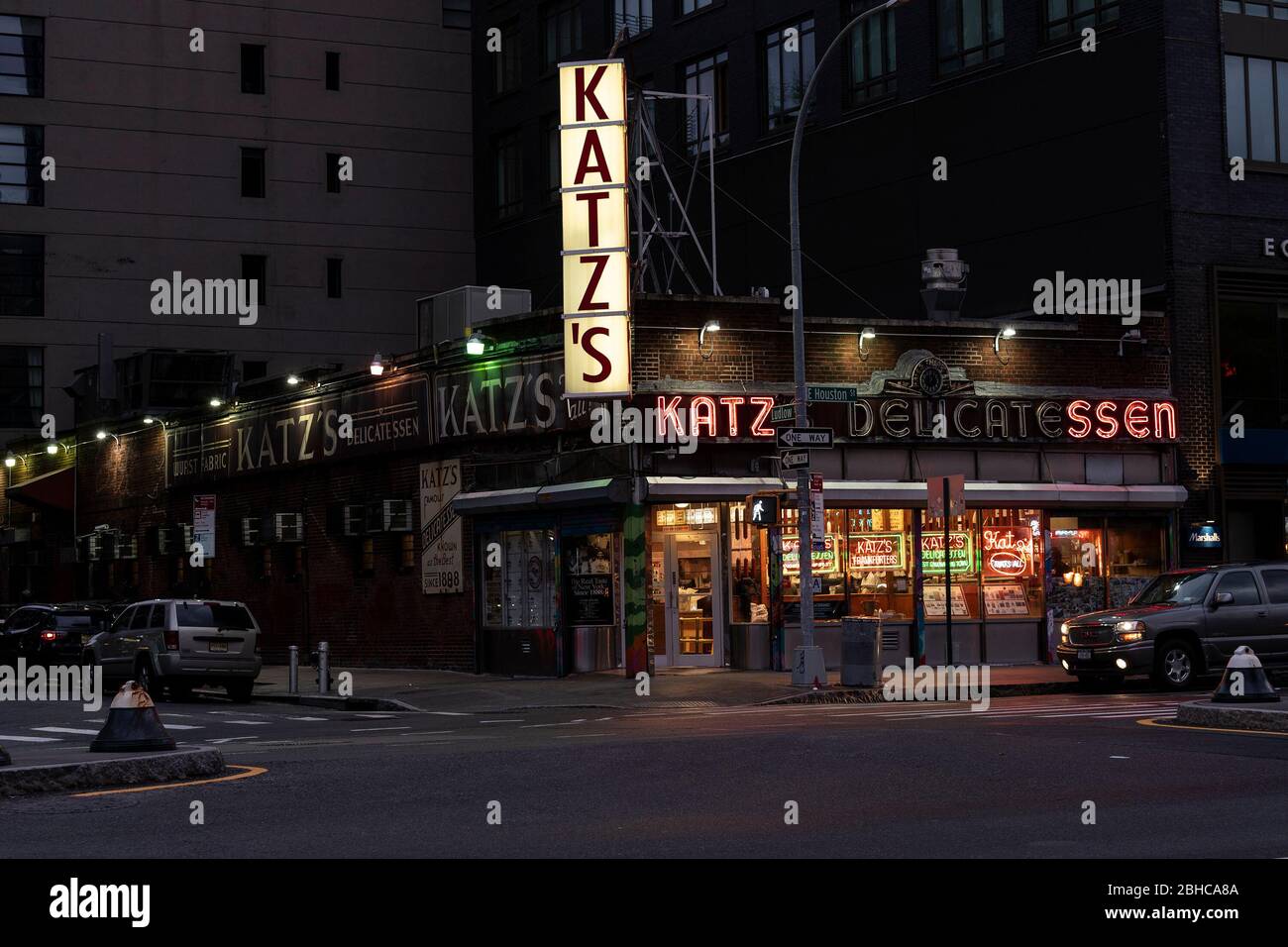 New York, United States. 24th Apr, 2020. View of famous Katz's ...
