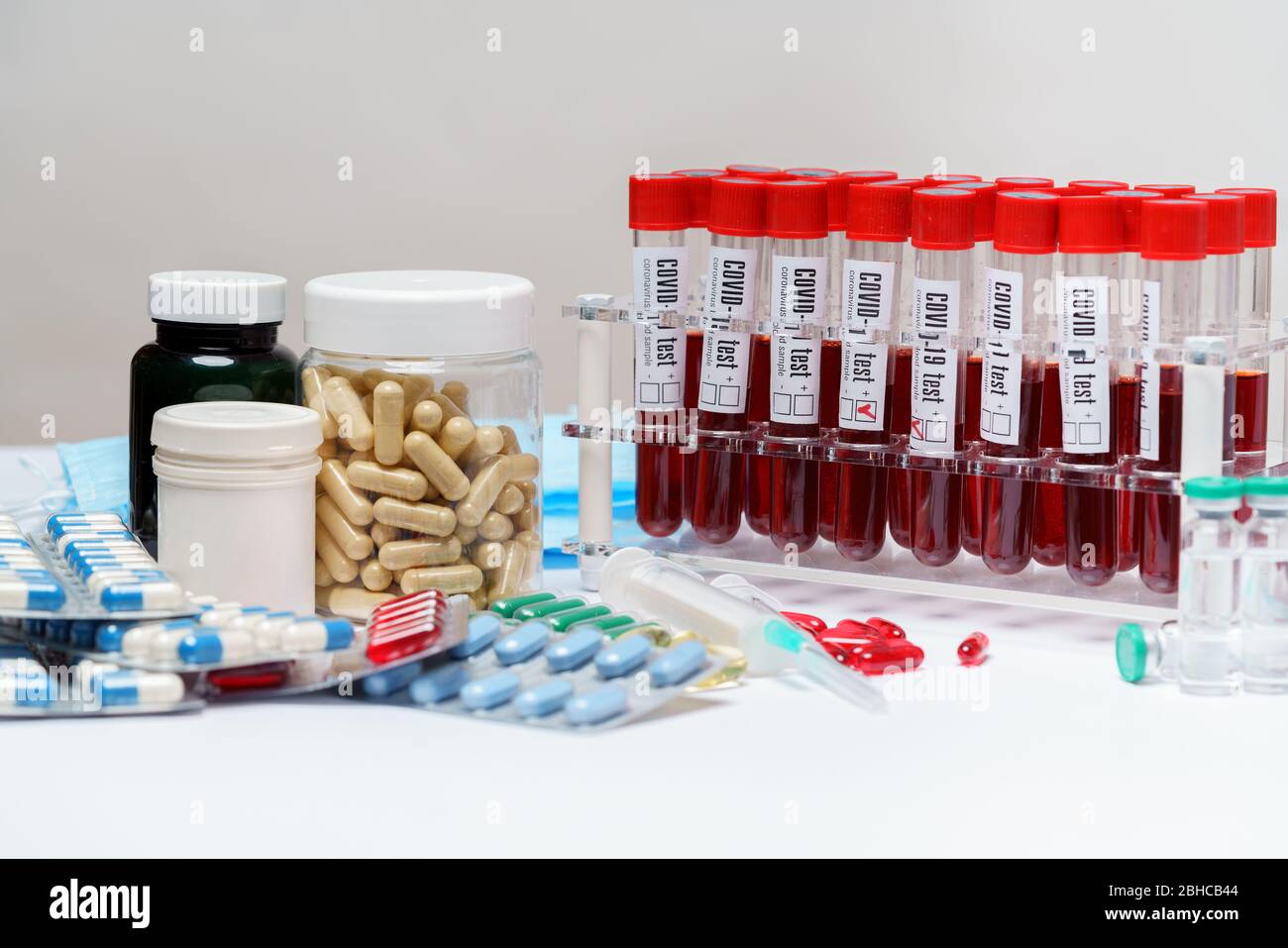 Drug capsules blood sample hi-res stock photography and images - Alamy