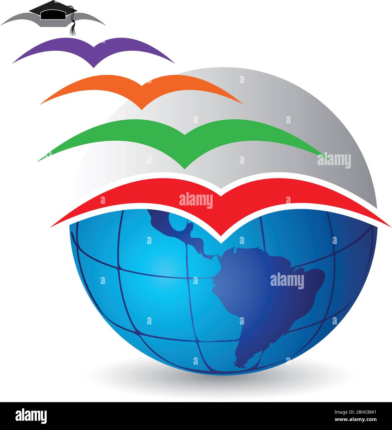 fly graduation logo Stock Vector Image & Art - Alamy