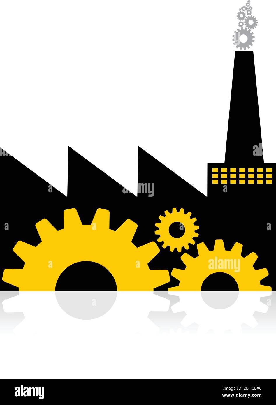 Factory silhouette logo hi-res stock photography and images - Alamy