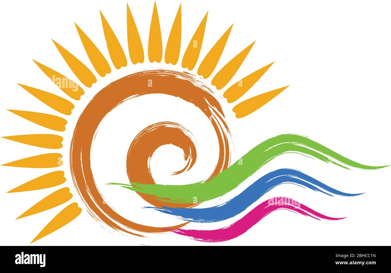 swirl sun logo Stock Vector Image & Art - Alamy