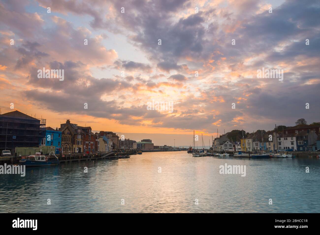 Weymouth, Dorset, UK. 25th April 2020. UK Weather. A dramatic sky at ...