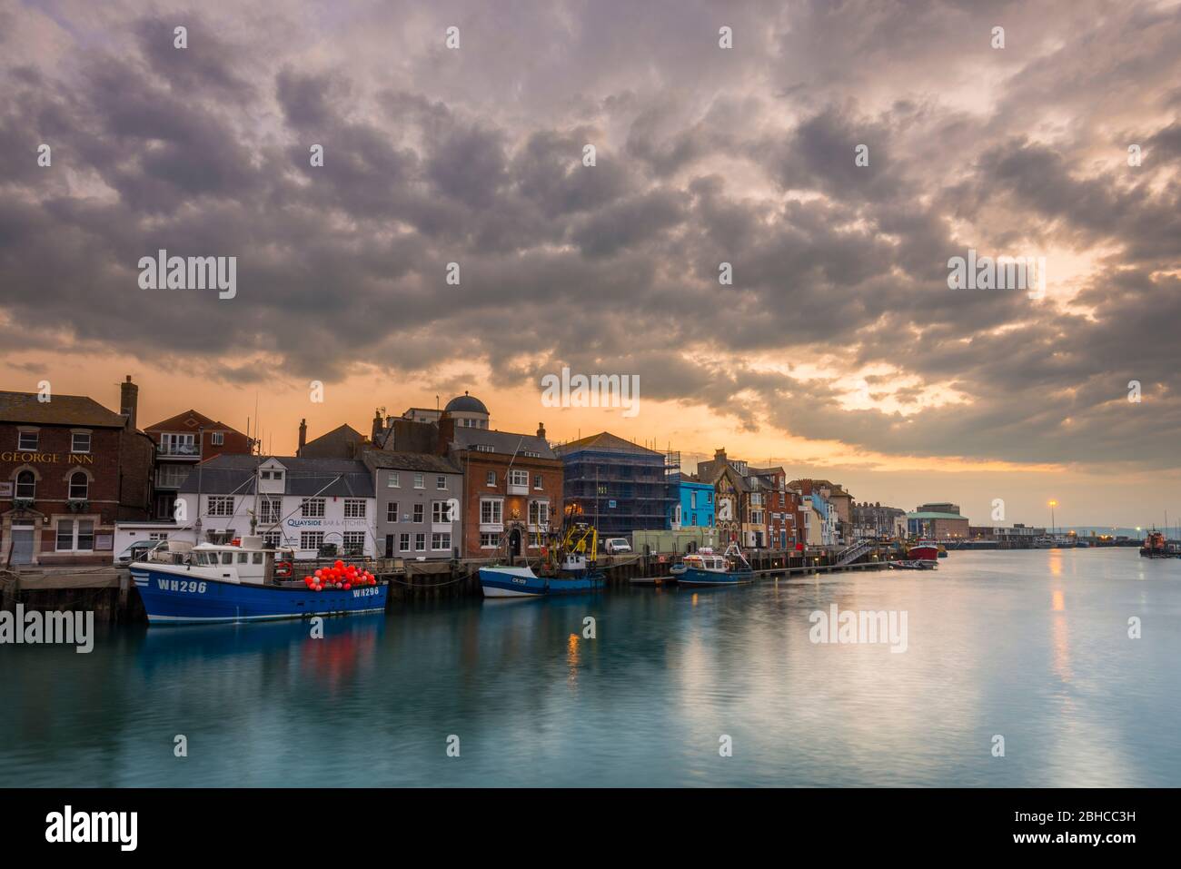 Weymouth, Dorset, UK. 25th April 2020. UK Weather. A dramatic sky at ...