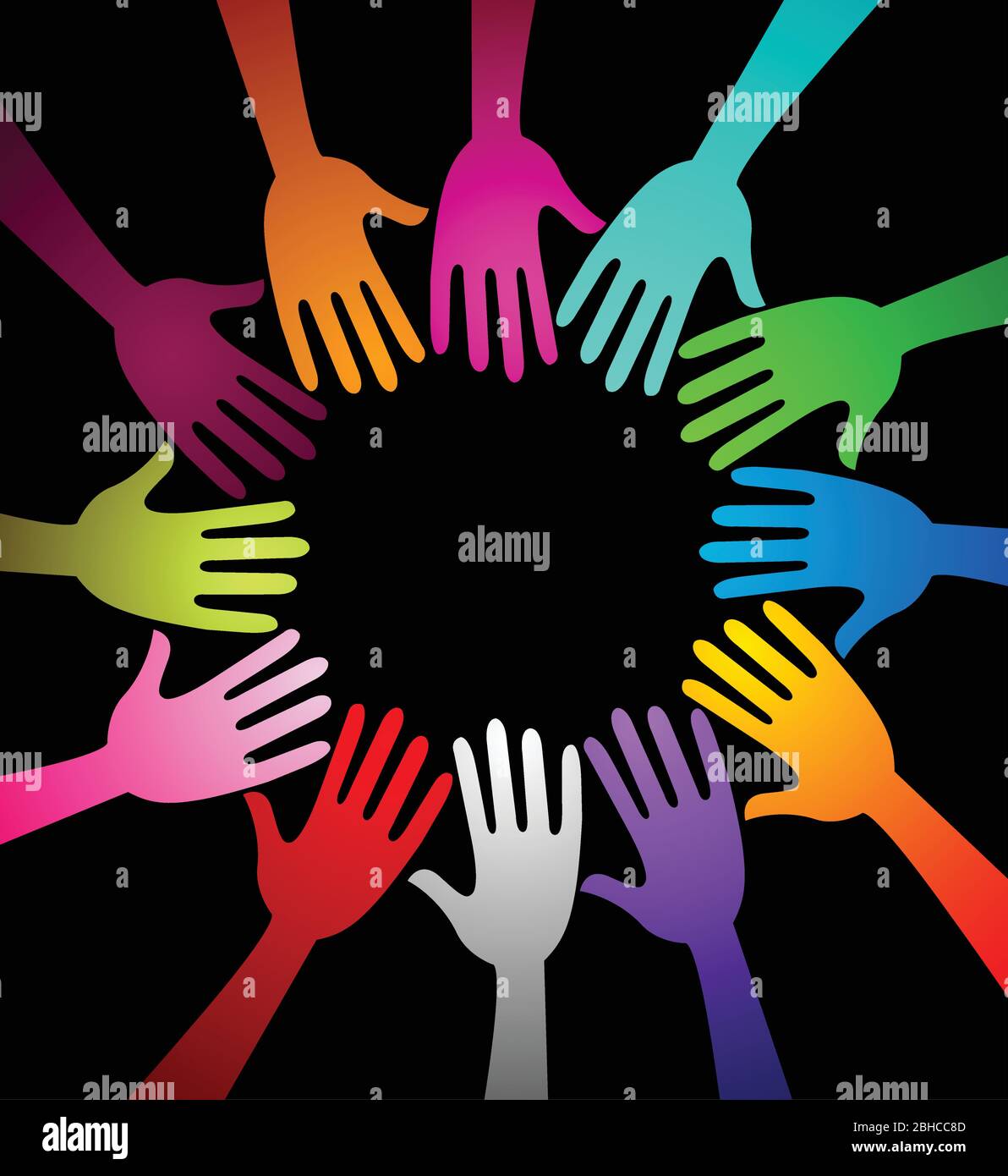 Joining arms Stock Vector Images - Alamy