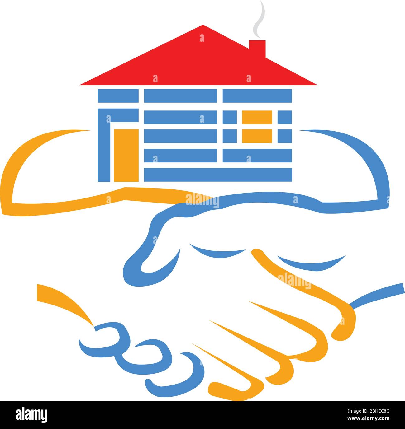 handshake builder logo Stock Vector Image & Art - Alamy