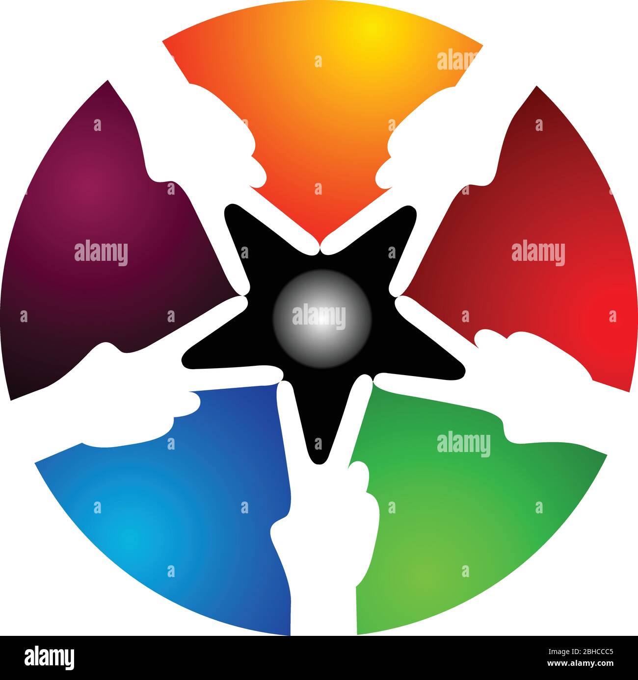 hand star logo Stock Vector Image & Art - Alamy