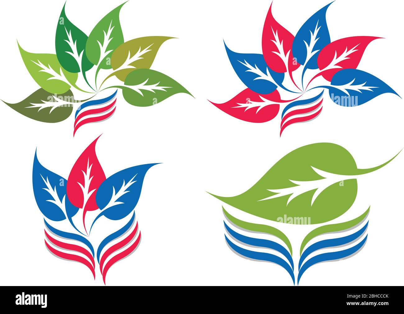 style leaf logos Stock Vector Image & Art - Alamy