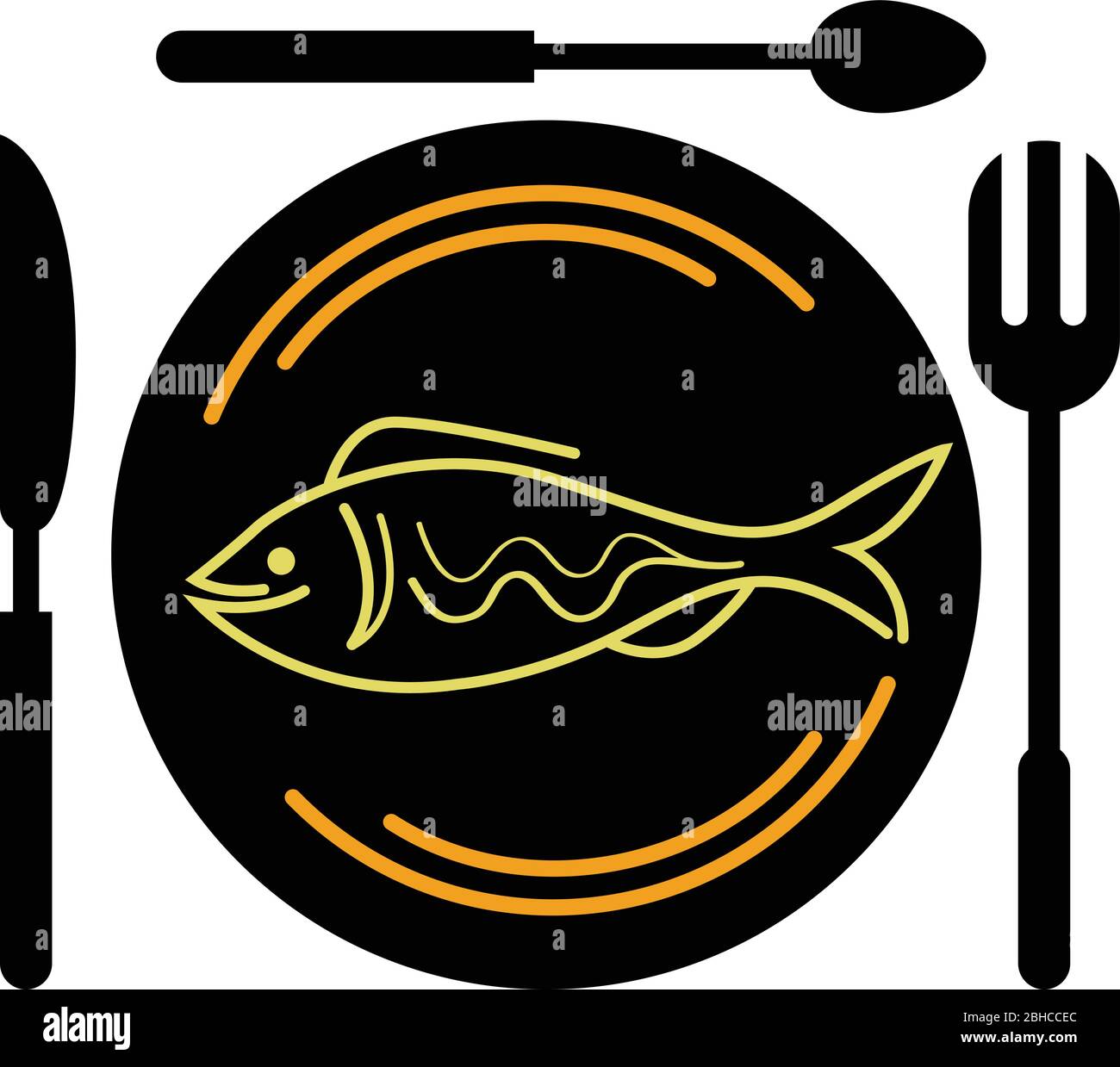eating fish logo Stock Vector Image & Art - Alamy
