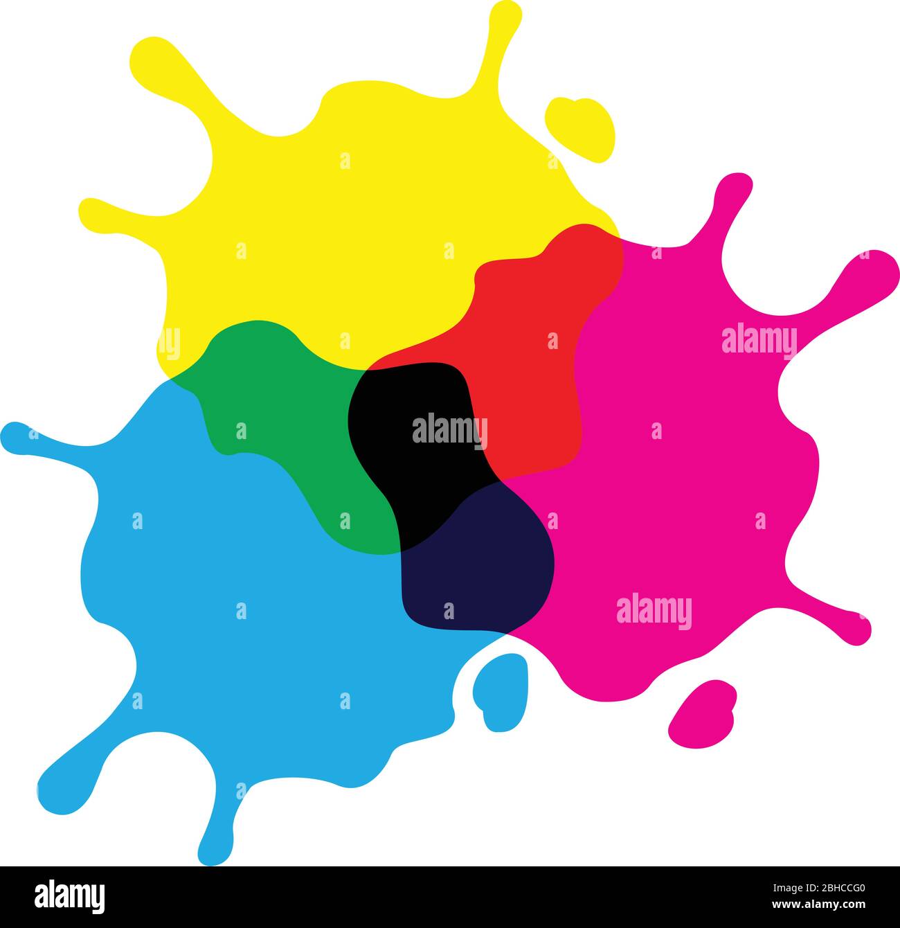 Pink red ink splodge Stock Vector Images - Alamy