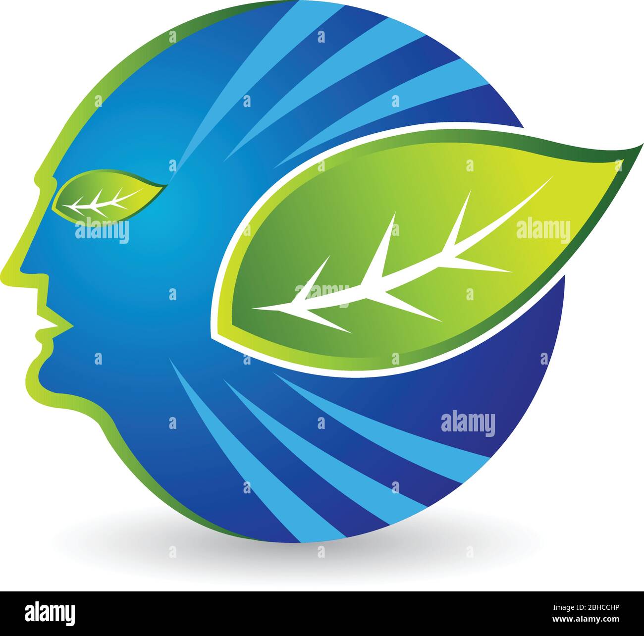 face leaf logo Stock Vector Image & Art - Alamy