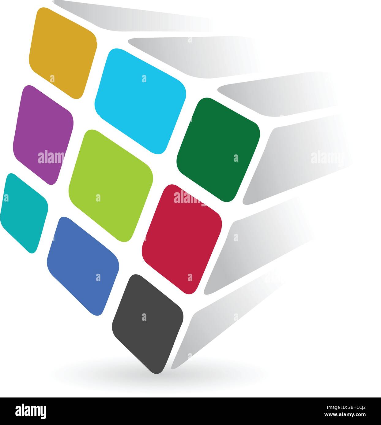 colorful dice logo Stock Vector Image & Art - Alamy