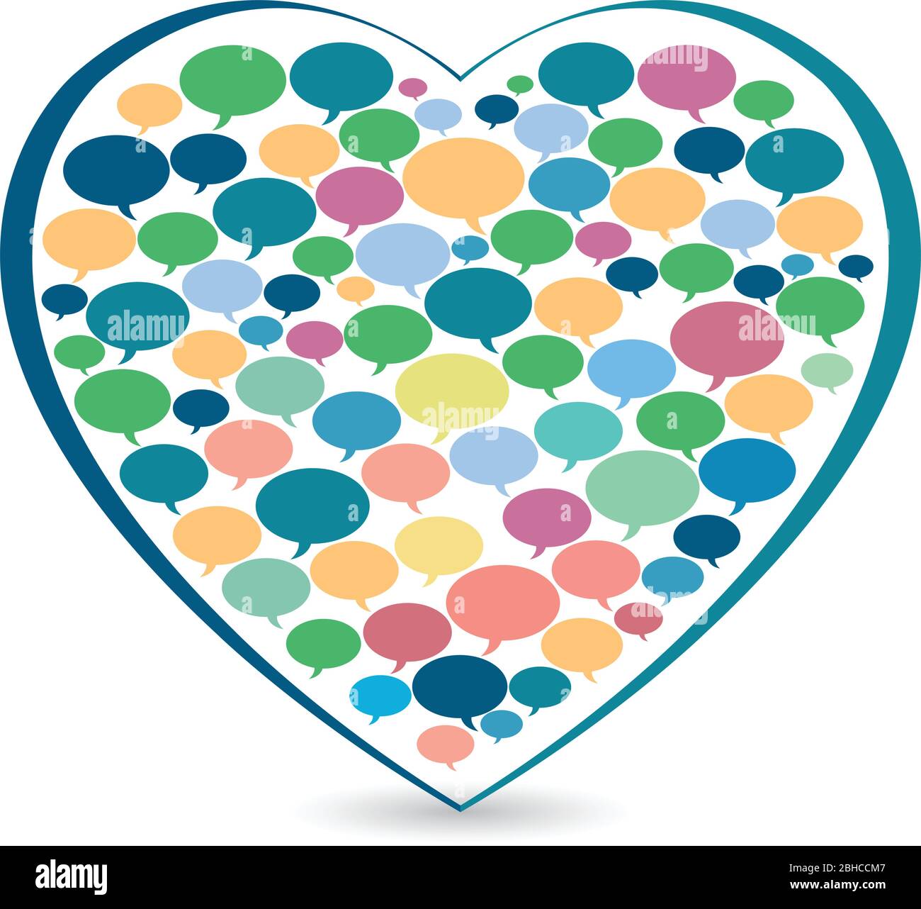 heart shape inside speech symbol Stock Vector Image & Art - Alamy